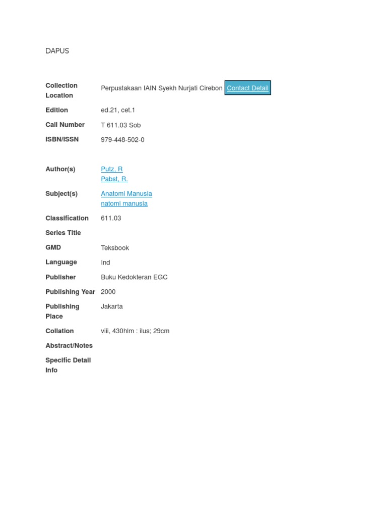Dapus: Collection Location Edition Call Number Isbn/Issn | PDF