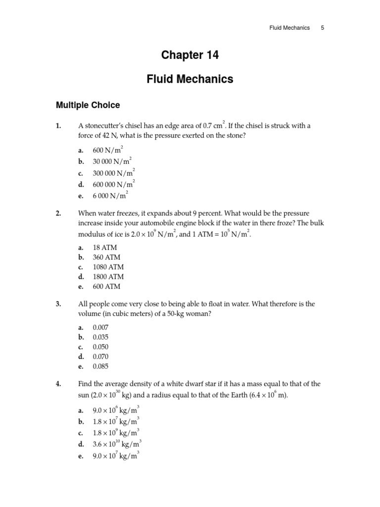TB - Chapter11 (Fluids TB Imp) | PDF | Buoyancy | Pressure