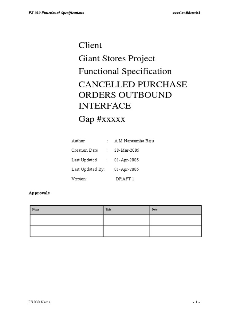 3 MD050 Cancelled Po OutBound Funcational Specifications | PDF | Specification (Technical ...