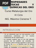 Propiedades y Estructura del Oro | PDF | Ciencia y matemáticas