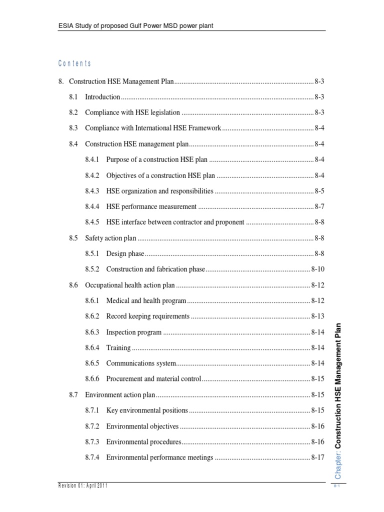 08-Construction HSE Management Plan | PDF