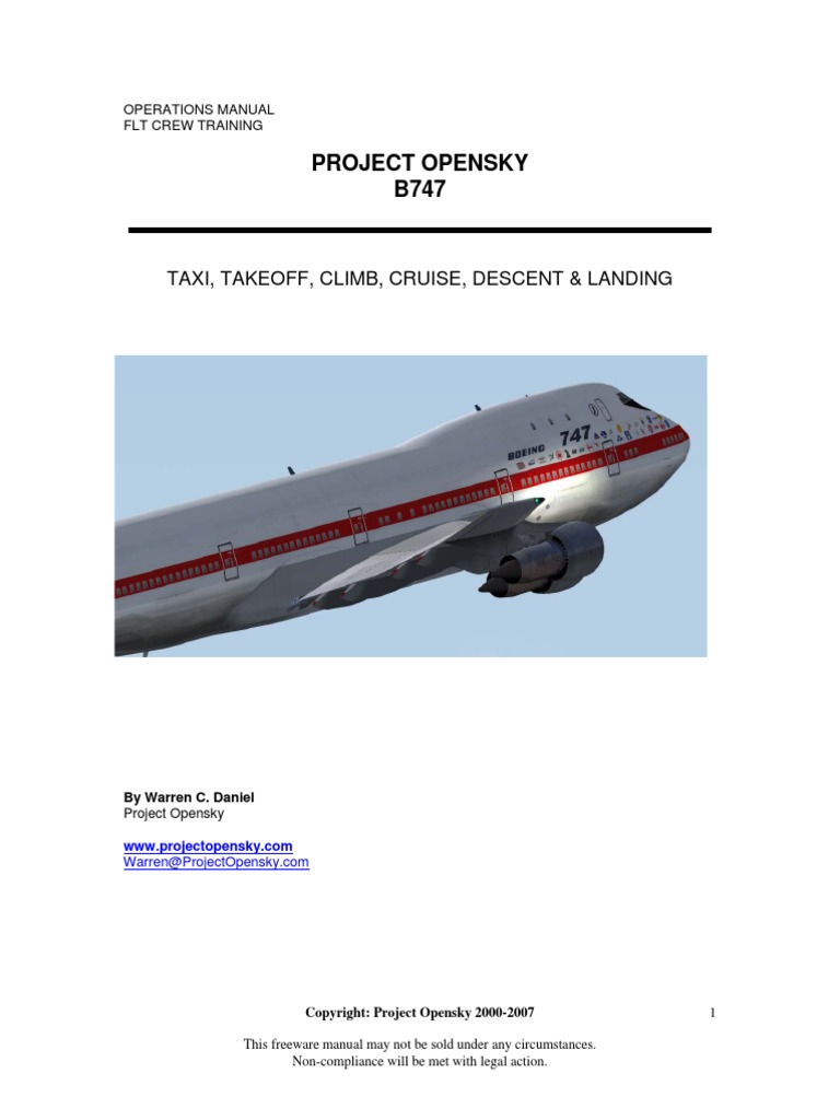 Boeing 747 Operations Manual | PDF | Flight Control Surfaces | Flap ...