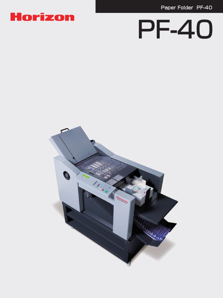 Horizon PF 40 | PDF | Paper | Equipment