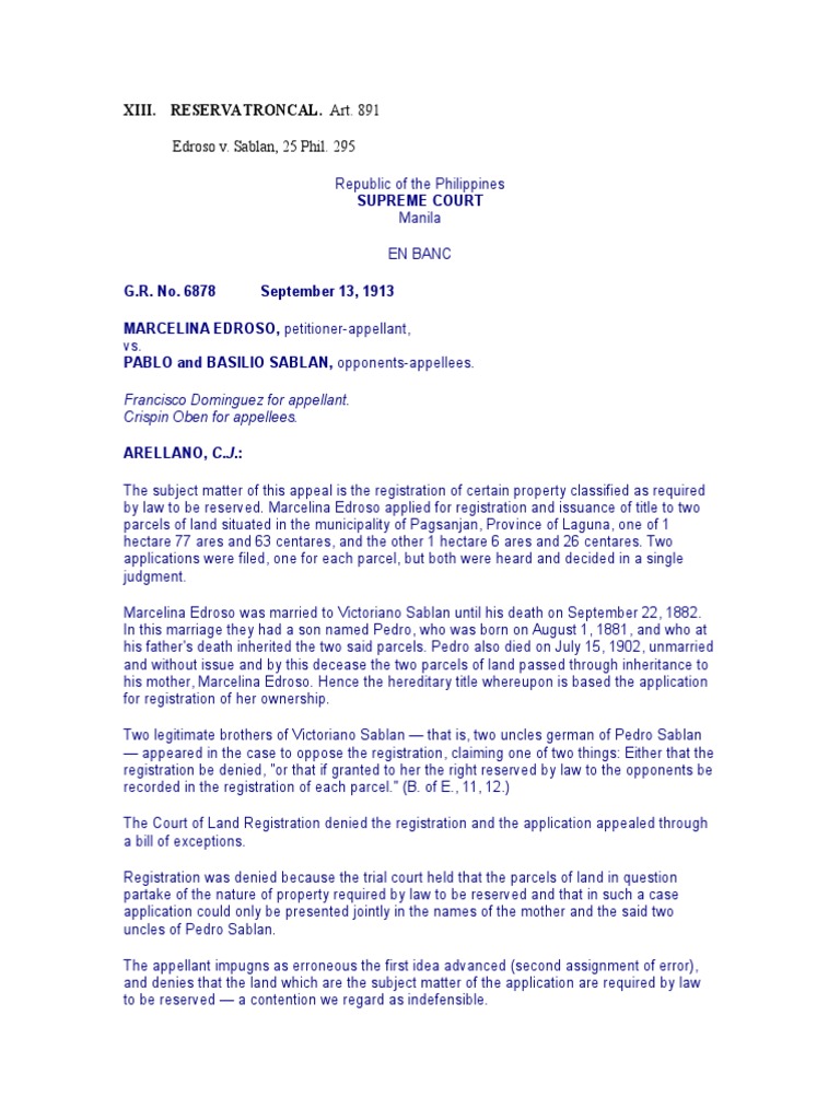 Legal Implications of Reserva Troncal | PDF | Guarantee | Property