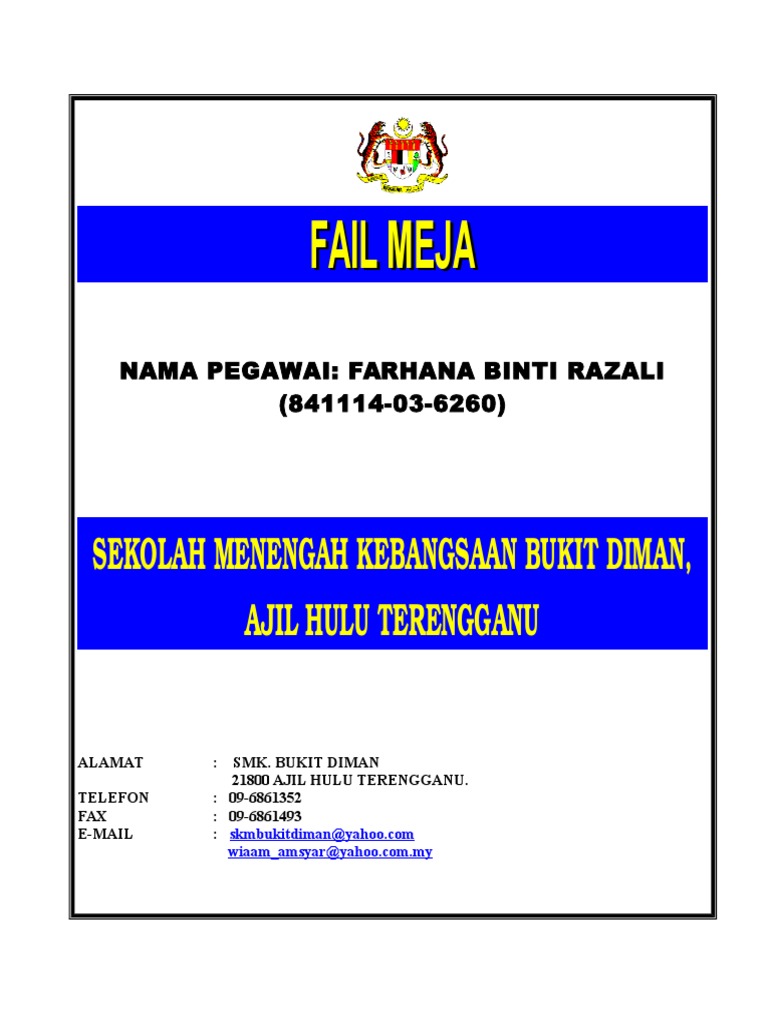 Fail Meja Ketua Panitia Sains Cover | PDF