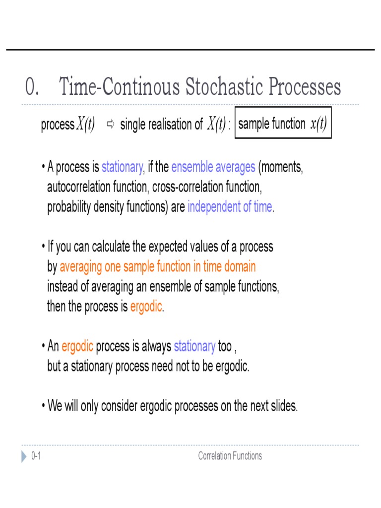 Time-Continous Stochastic Processes 0. Time Continous Stochastic ...