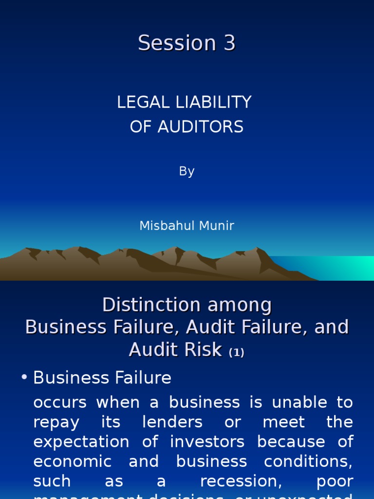 Legal Liability of Auditors | Download Free PDF | Financial Audit | Audit