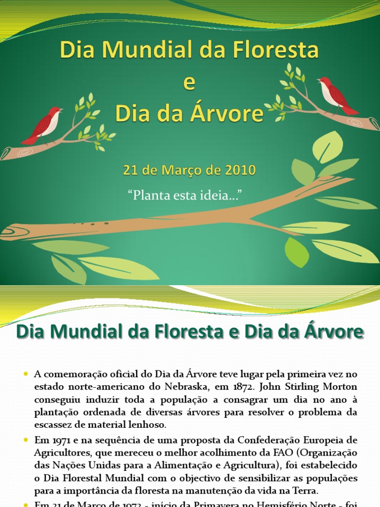 Dia Mundial Da Floresta | PDF | Árvores | Portugal