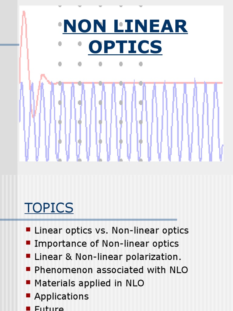 Introduction To Non Linear Optic | PDF | Nonlinear Optics | Optics