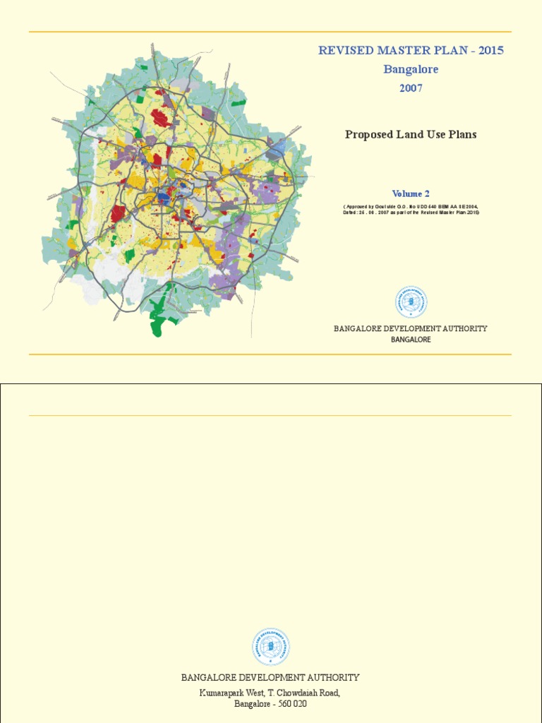 Banglore Master Plan | PDF