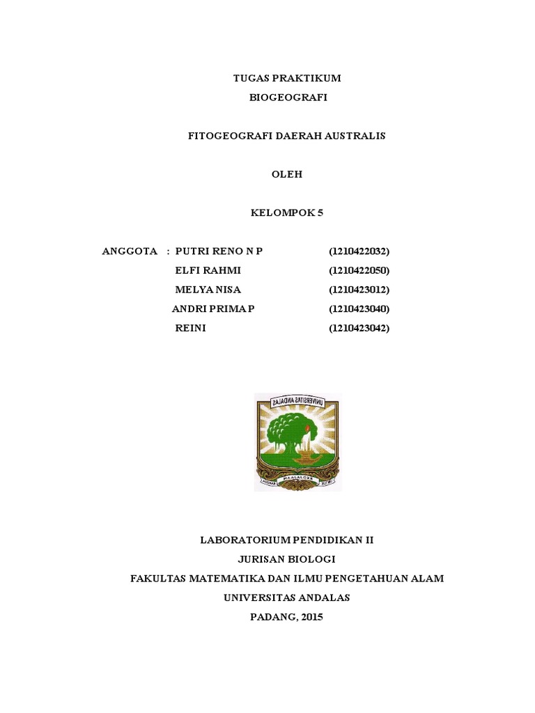 Fitogeografi Daerah Australis | PDF