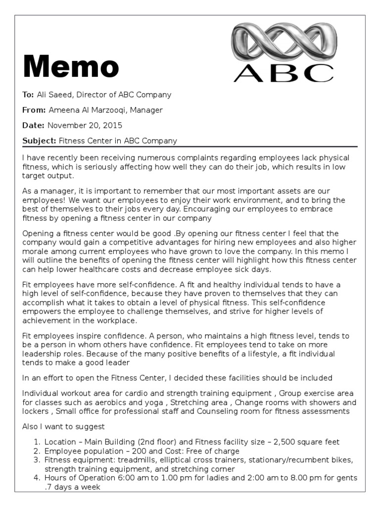 Memo | Physical Fitness | Physical Exercise