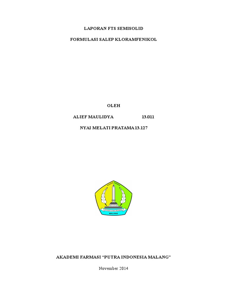 Laporan Fts Semisolid | PDF