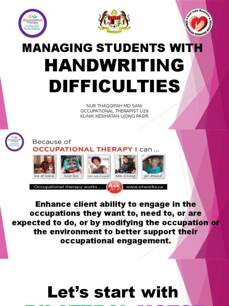 Handwriting Difficulties | PDF | Thumb | Hand