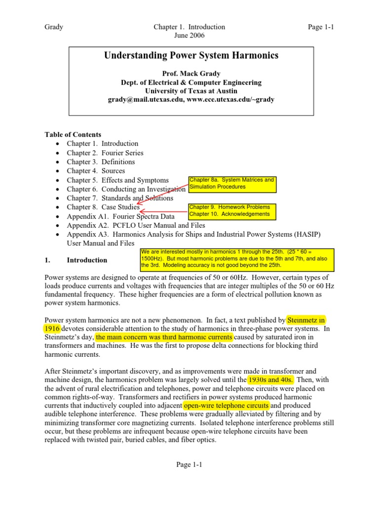 Understanding of Harmonics in Power System Mack Grady | PDF