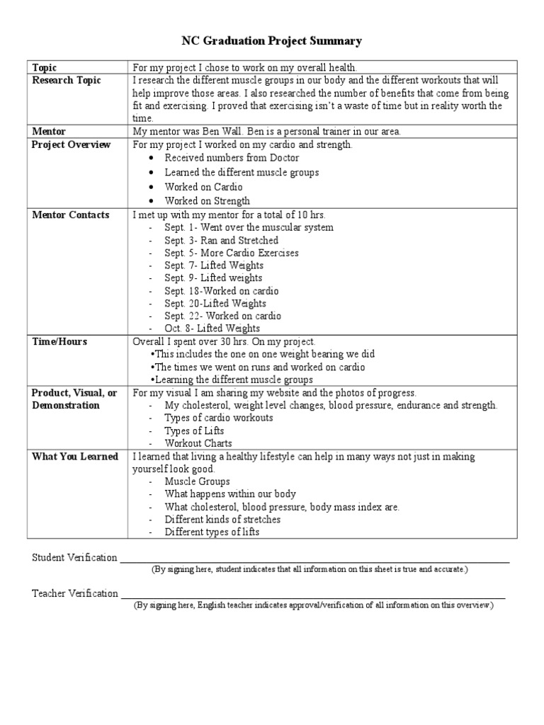 Summary Blank Template | PDF