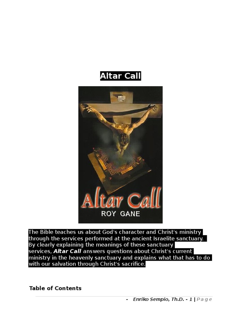 Altar Call | Holy Of Holies | Sacrifice
