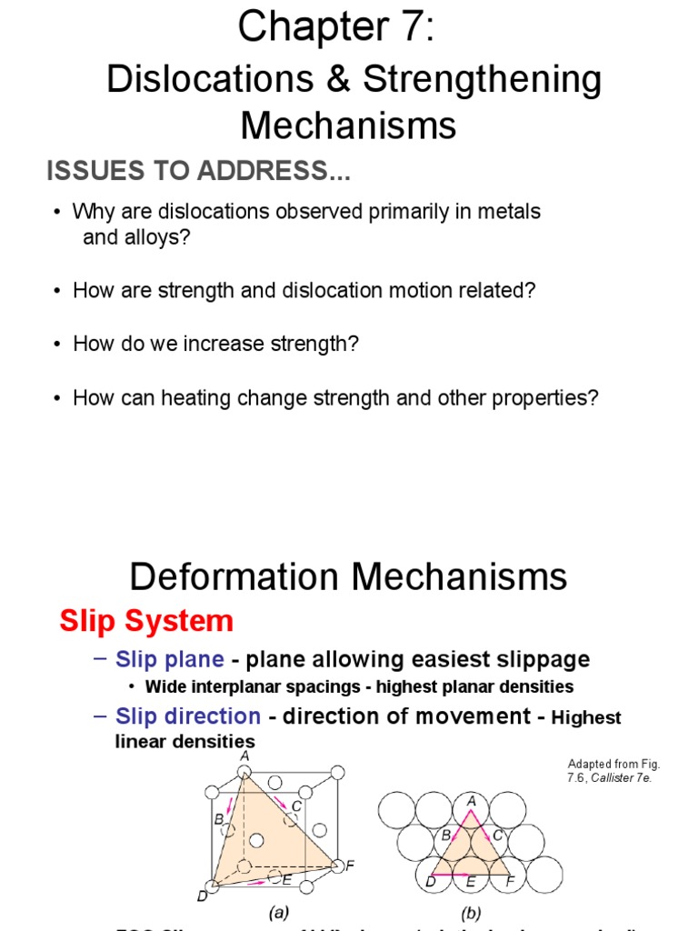 Dislocation Motion | PDF | Dislocation | Crystallite