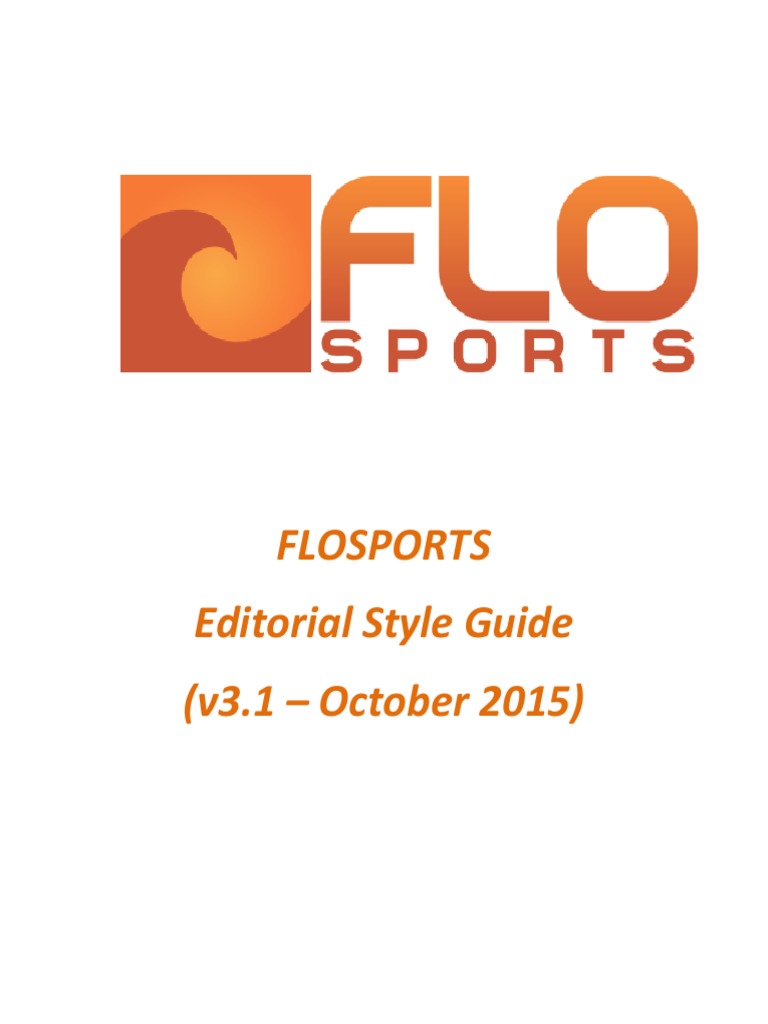 FloSports Style Guide v3.1 | PDF | Ellipsis | Comma
