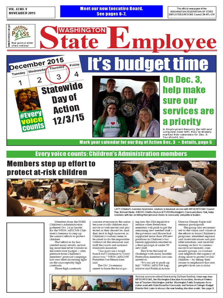 Washington State Employee 11/2015 | PDF | Consolidated Omnibus Budget ...