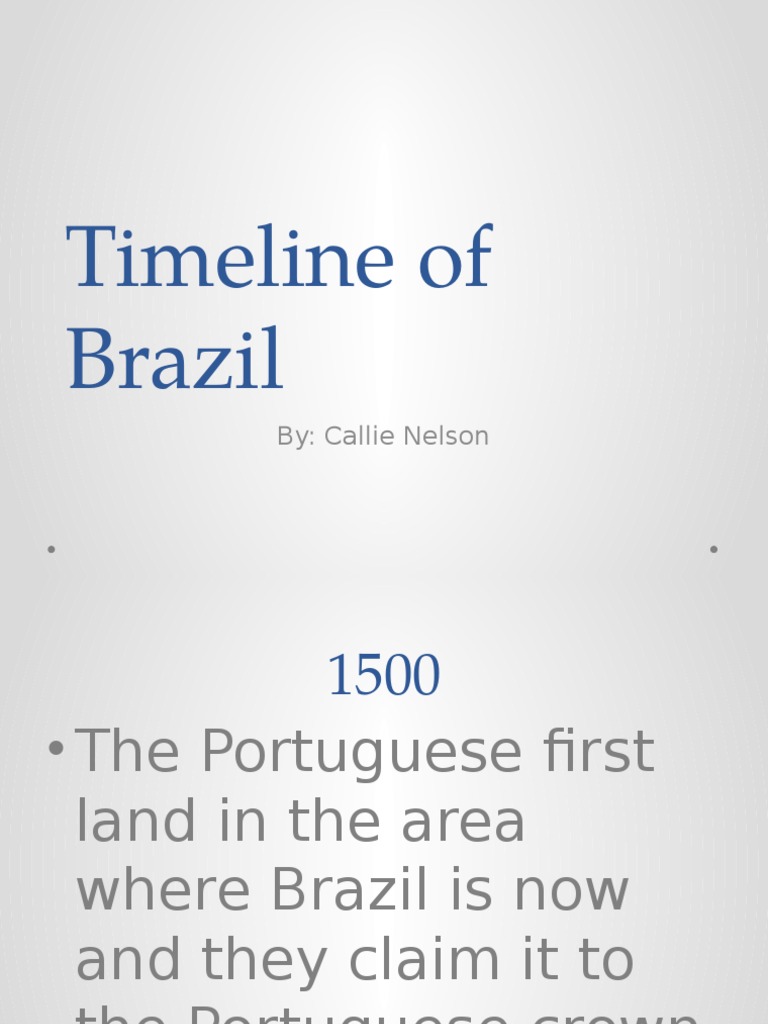 Key Events in Brazil's History Timeline | PDF