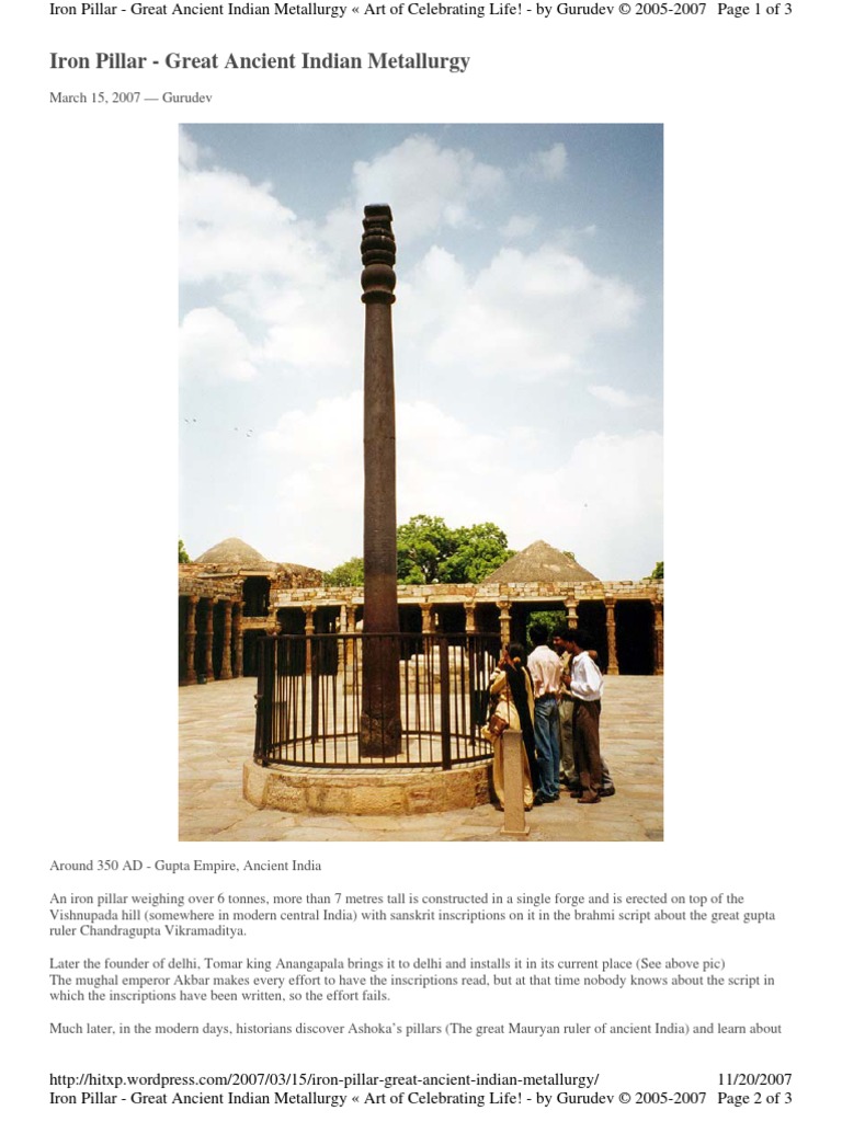 The Iron Pillar | PDF | Corrosion | Iron