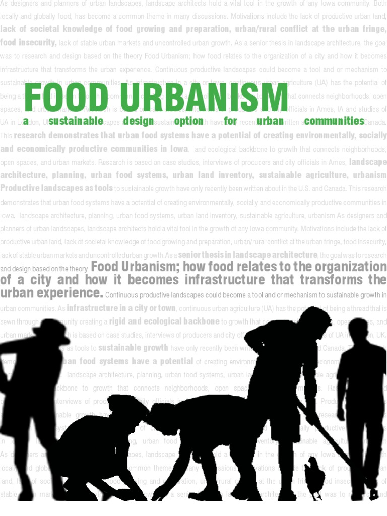 Food Urbanism - A Sustainable Design Option For Urban Communities ...