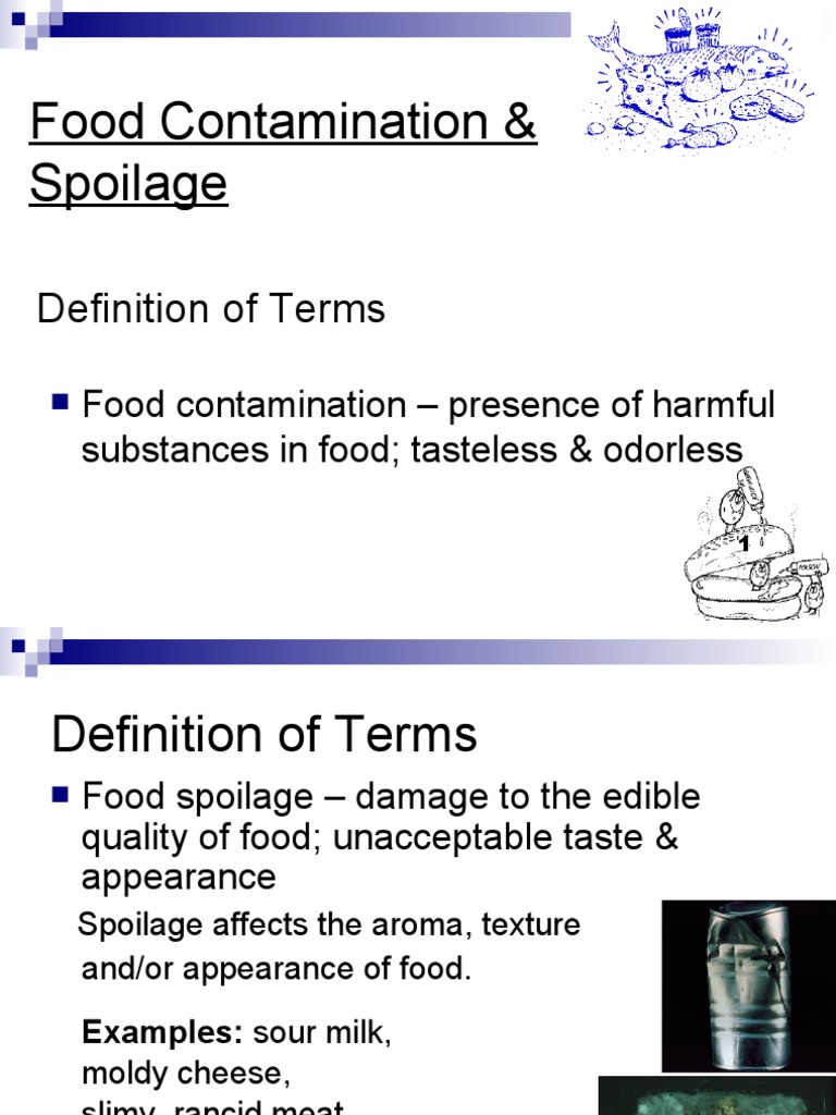 Food Contamination & Spoilage: Definition of Terms | PDF | Foodborne ...