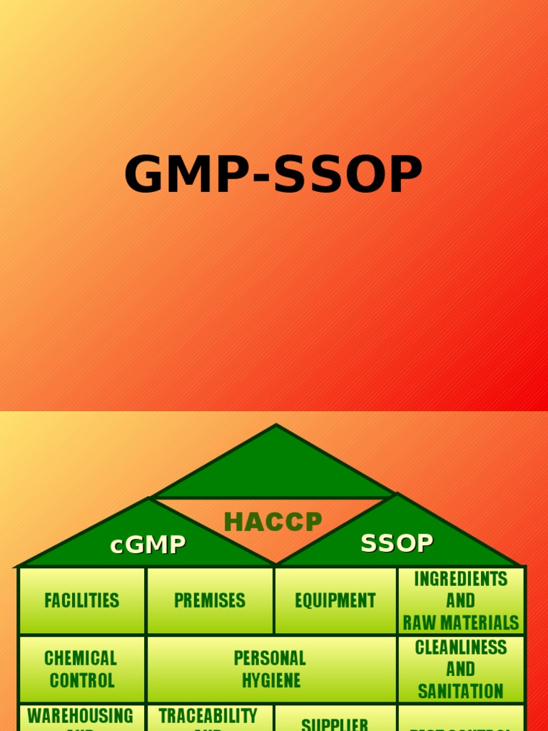 GMP Ssop | PDF | Hygiene | Sanitation