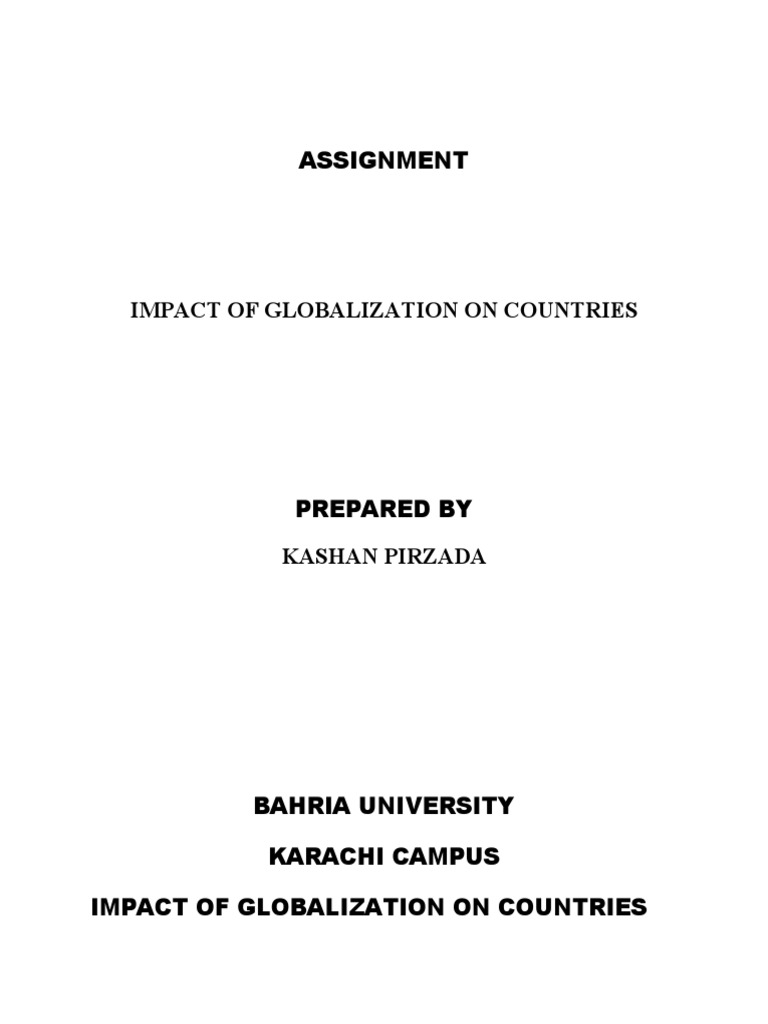Impact of Globalization On Countries | PDF | Globalization | Free Trade