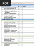 Self Assessment Checklist Tpqa 1 1 | PDF | Strategic Planning | Performance Indicator