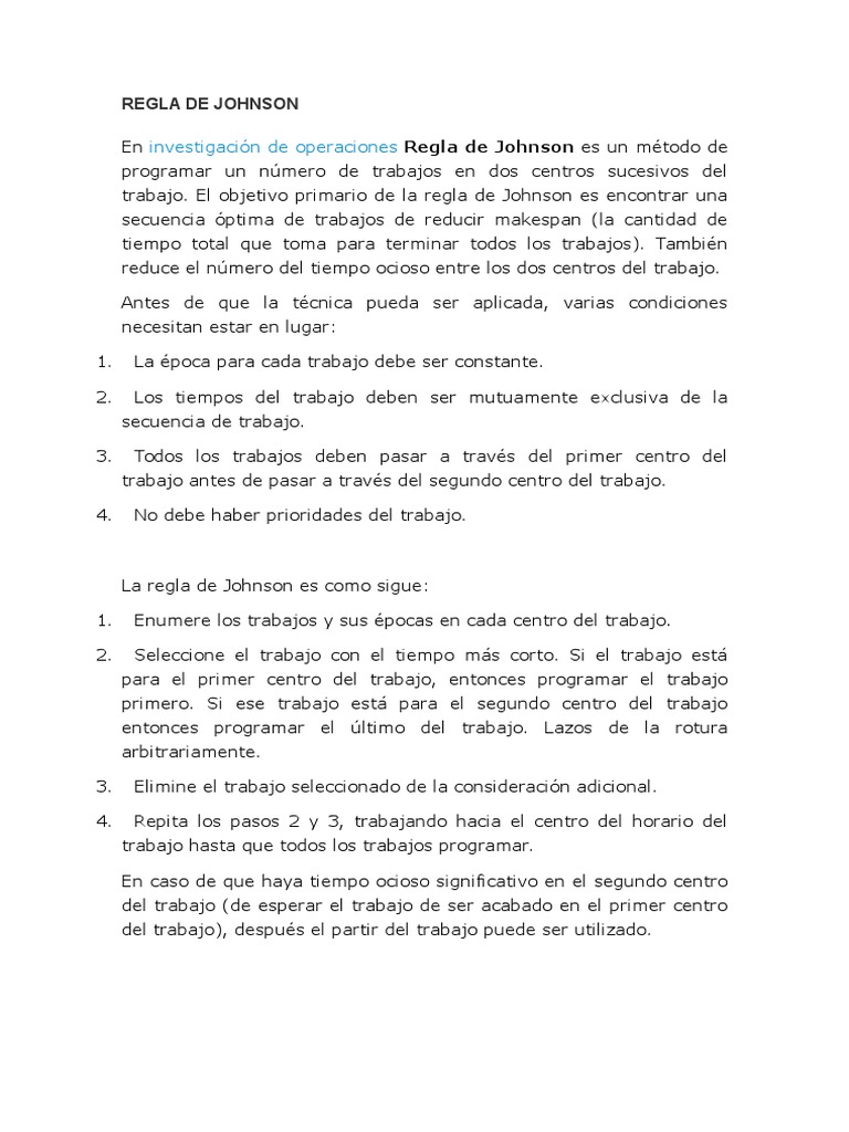 Aplicación de la Regla de Johnson | PDF | La investigación de ...