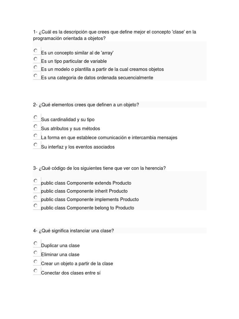 Simulacro de II Parcial POO | PDF | Java (lenguaje de programación) | Objeto (informática)