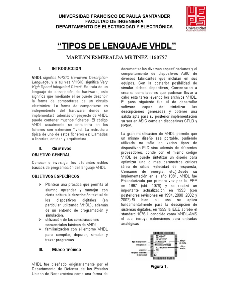 Informe VHDL | PDF | Vhdl | Lenguaje de programación