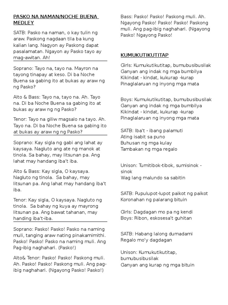 Pasko Na Naman Lyrics | PDF