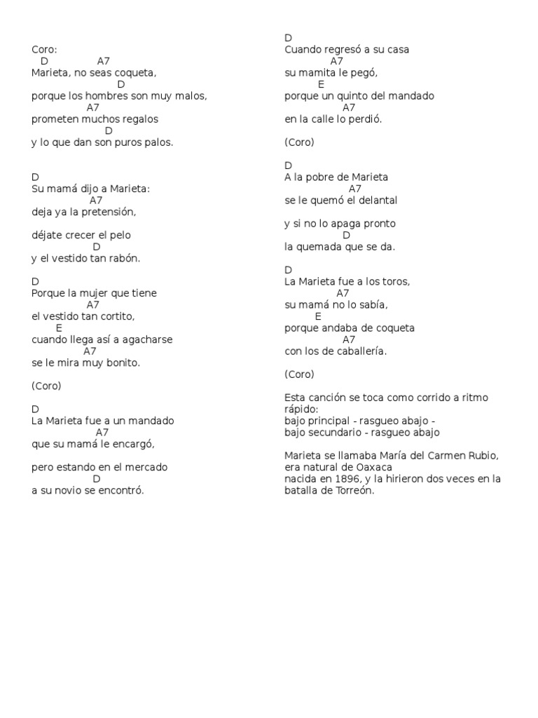 Cancion de La Marieta | PDF | Arte | Poesía
