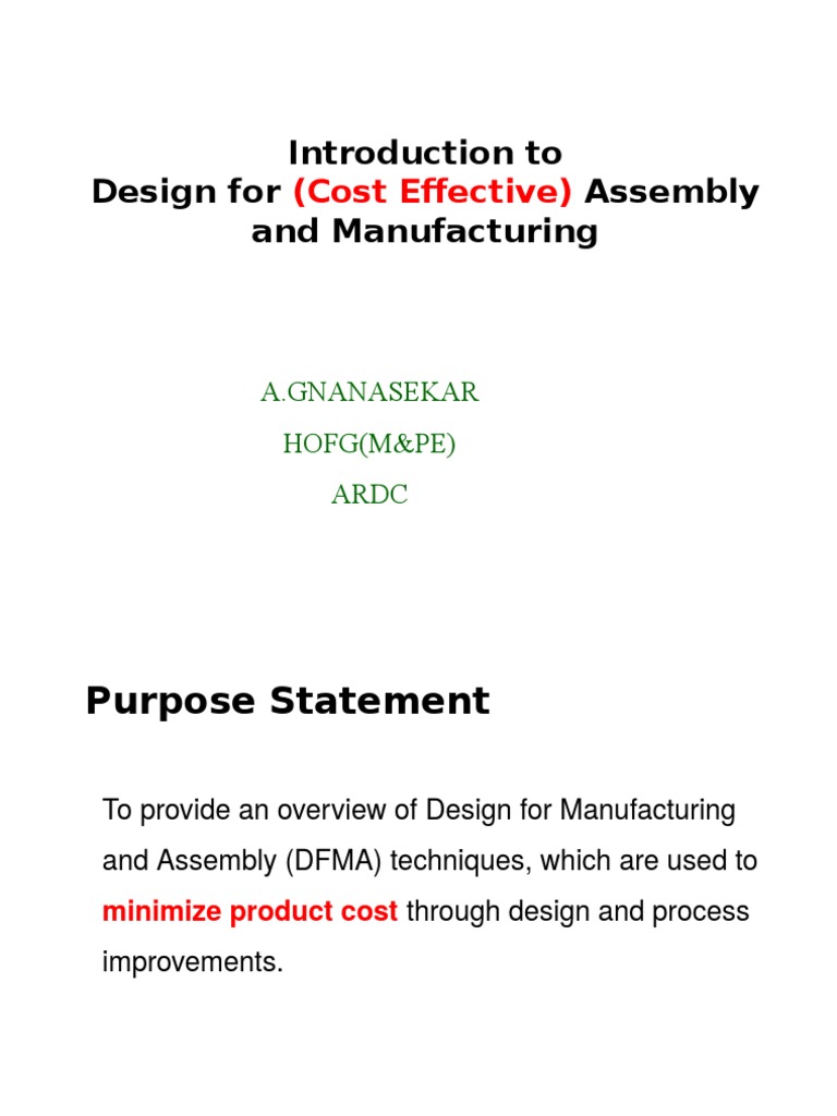 Design For Manufacturing and Assembly | PDF | Modularity | Composite ...