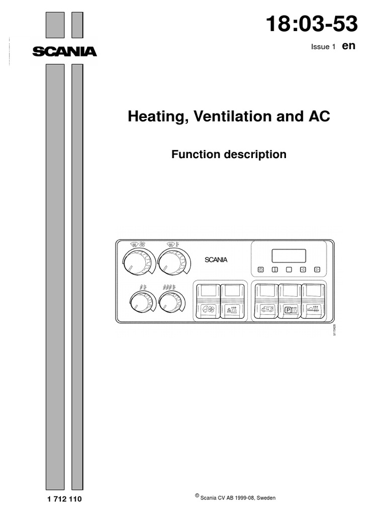 Scania Heating & Ventilation | PDF | Hvac | Mechanical Fan