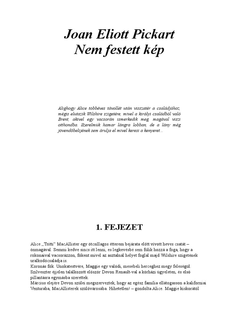 RKSZ 15. Kötet (A) - Joan Elliott Pickart - Nem Festett Kép | PDF