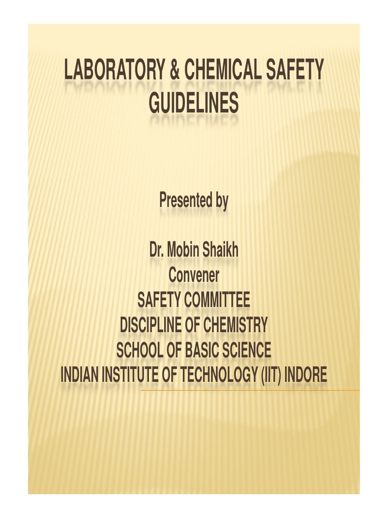 Lab Safety Presentation-I | PDF | Laboratories | Chemistry