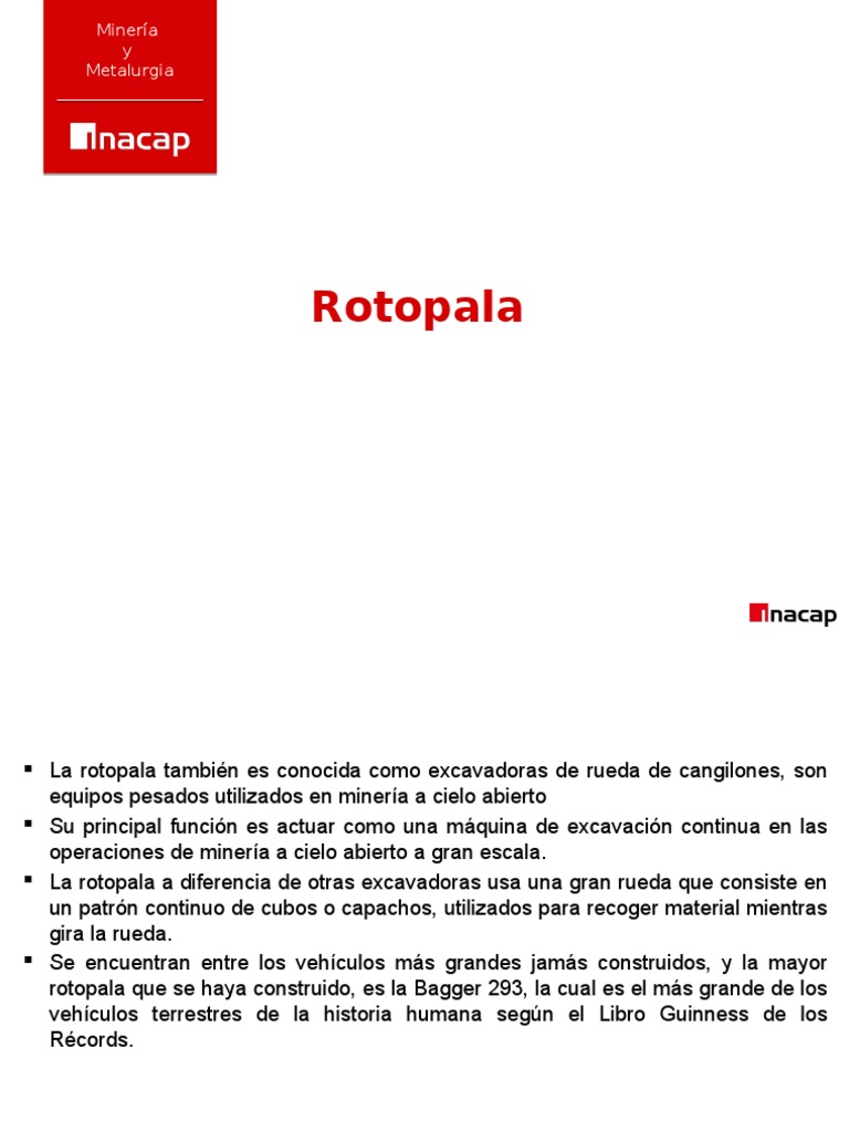 Equipo Rotopala | PDF | Excavación (Arqueología) | Minería