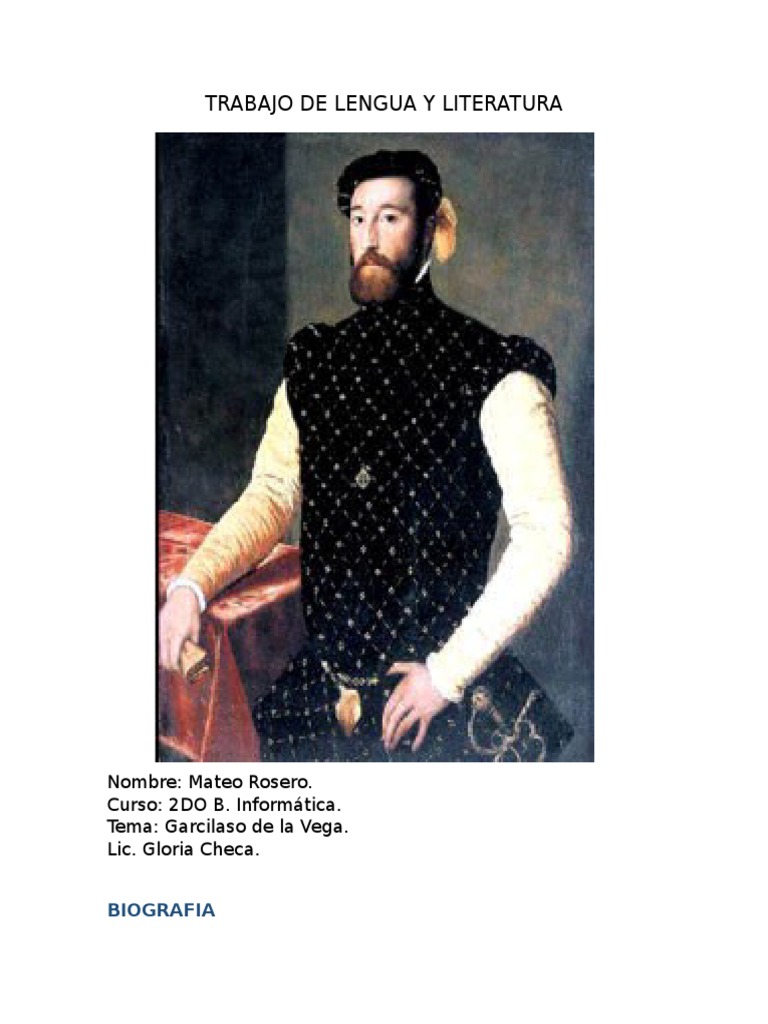 Biografía de Garcilaso de la Vega | PDF | Poesía