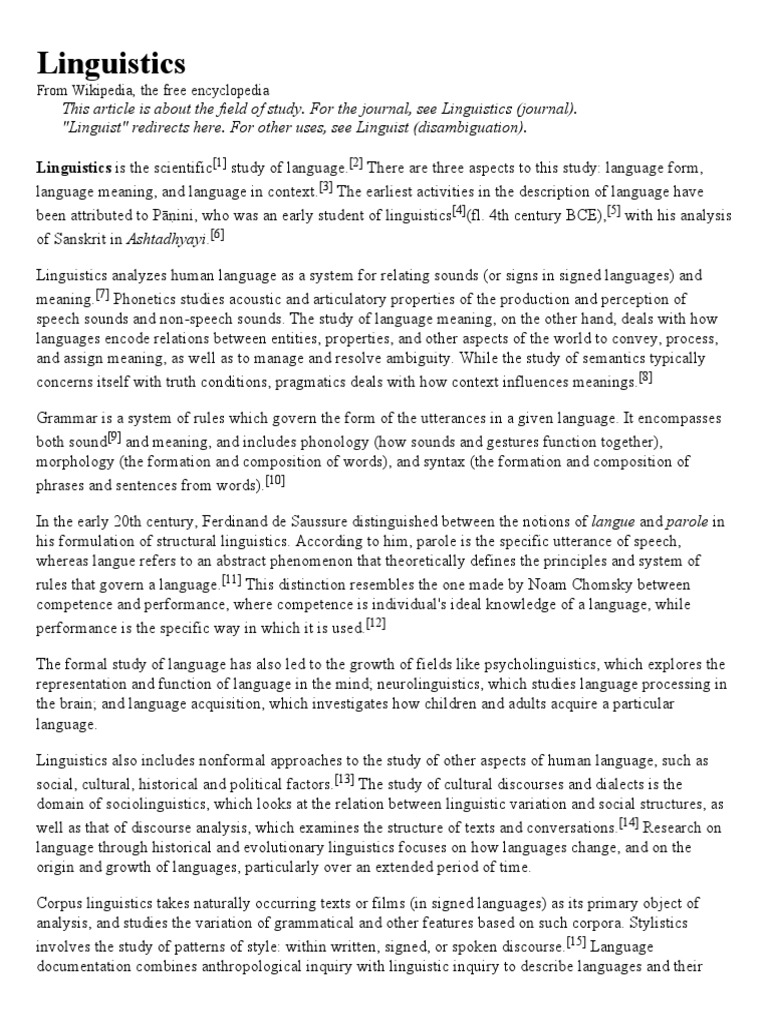 Linguistics | PDF | Lexicon | Linguistics