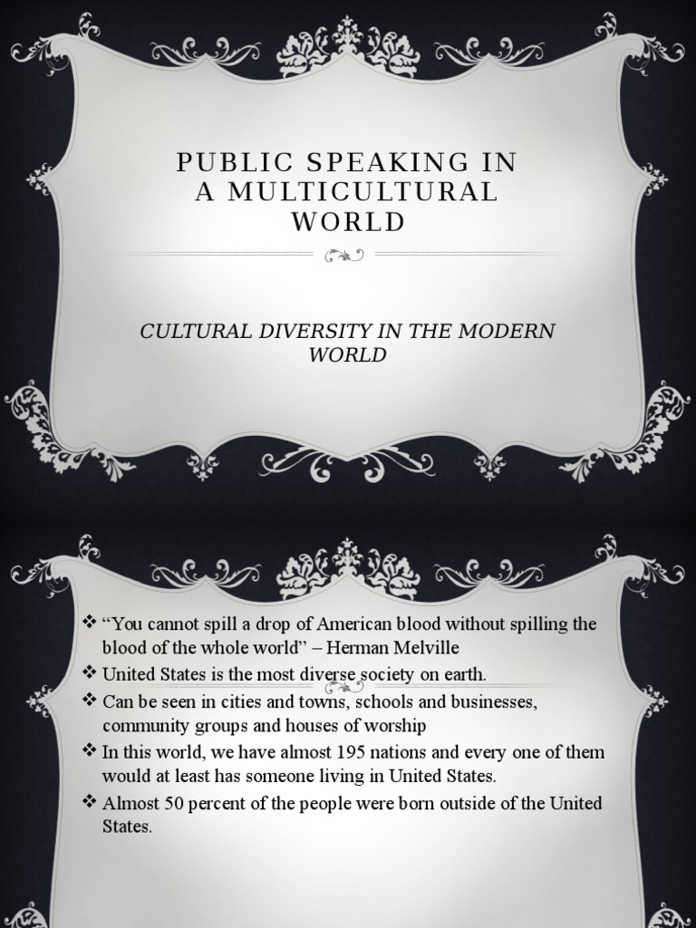 Public Speaking in a Multicultural Society | PDF | Value (Ethics ...
