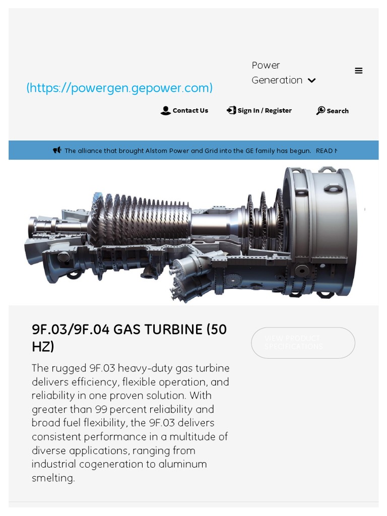 GE 9F | Gas Turbine | Turbine | Free 30-day Trial | Scribd