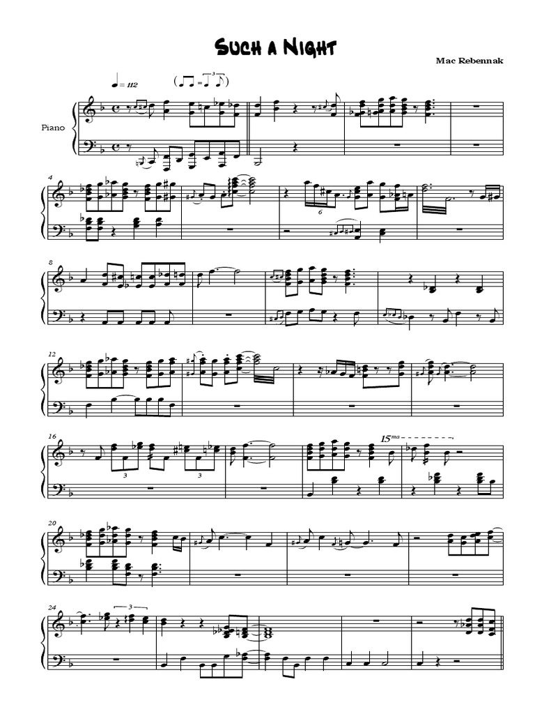 Such A Night - Piano | PDF | Loisirs