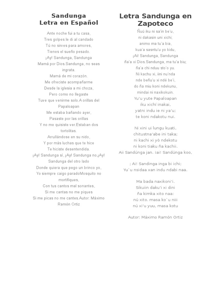 Sandunga | PDF | Religión y espiritualidad | Poesía