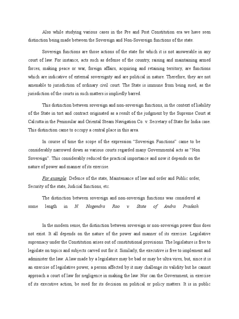 For Example: Defence of The State, Maintenance of Law and Order and ...