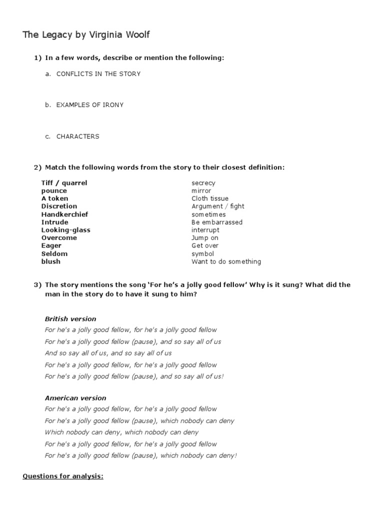 The Legacy - Activities | PDF | Cognition