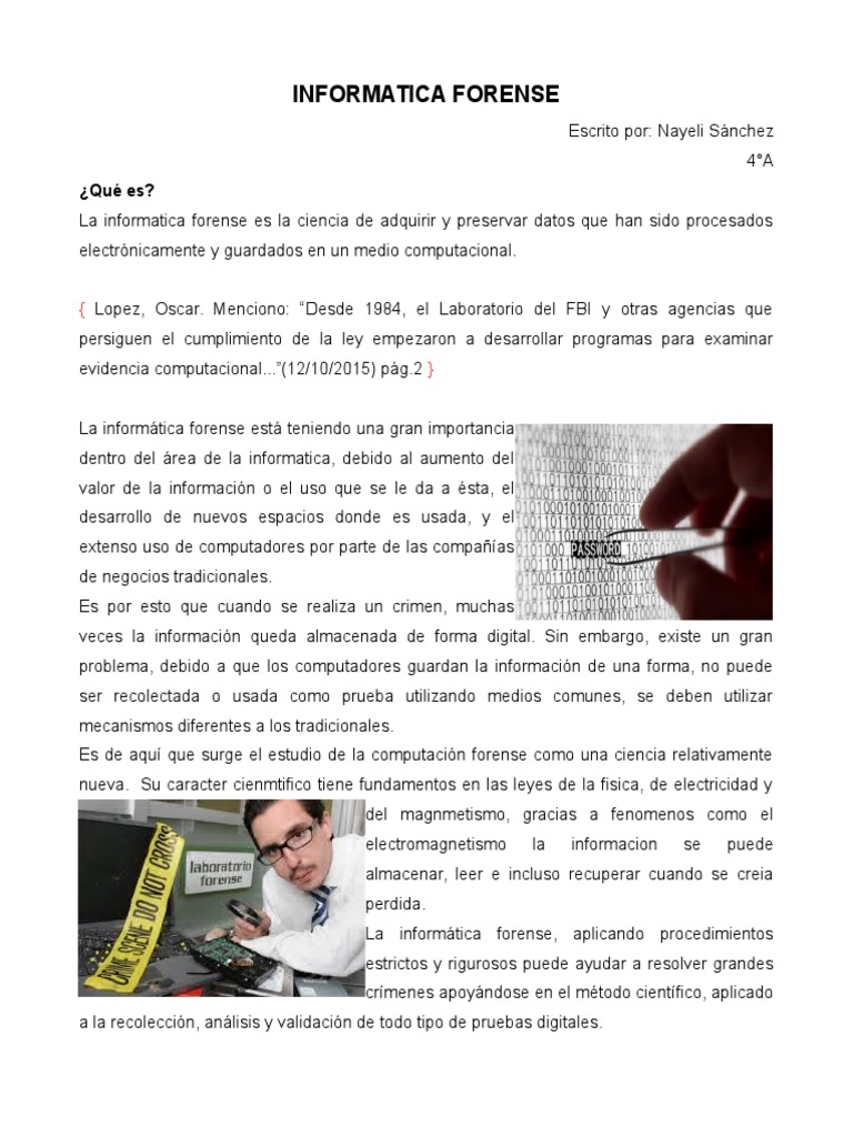 Cibernetica Forense | PDF | Informática forense | Ciencias de la Computación